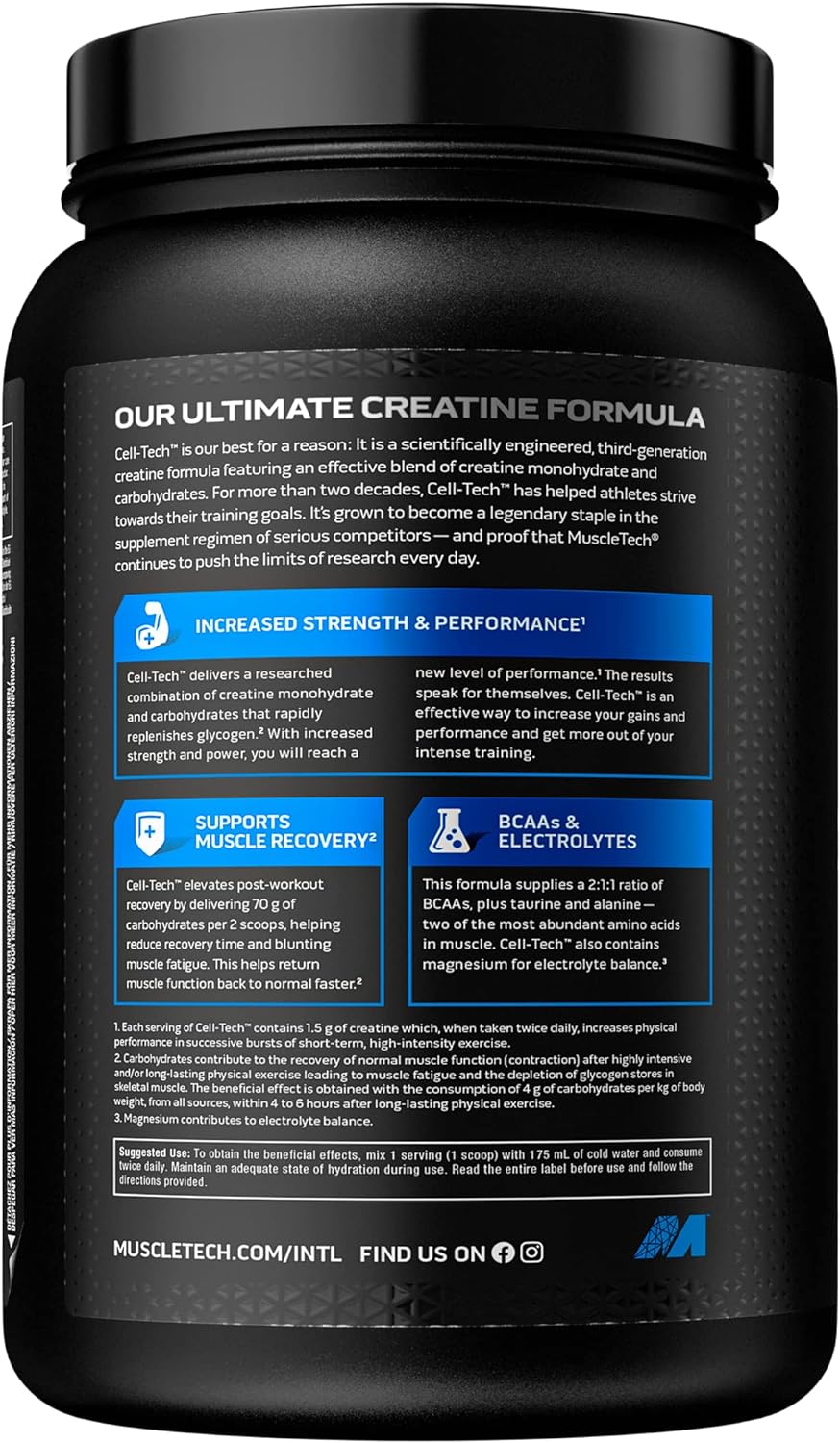 Buy MuscleTech Cell-Tech Creatine 1130g (EU Formula) | London – London ...
