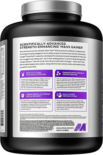 Buy MuscleTech Mass Tech Elite 3180g | London Supplements