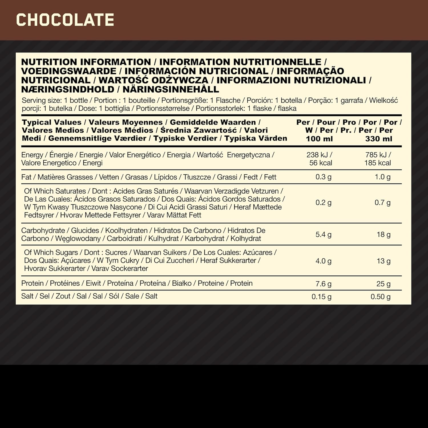 Buy Optimum Nutrition High Protein RTD 12x330ml | London Supplements