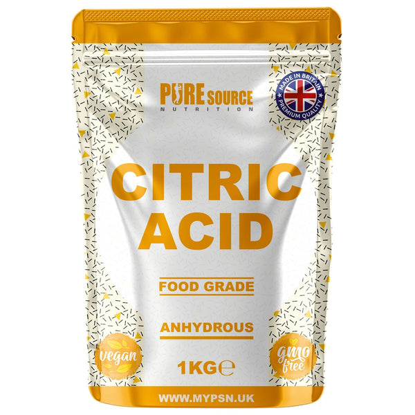 Buy Pure Source Nutrition Citric Acid 1KG Pouch | London Supplements