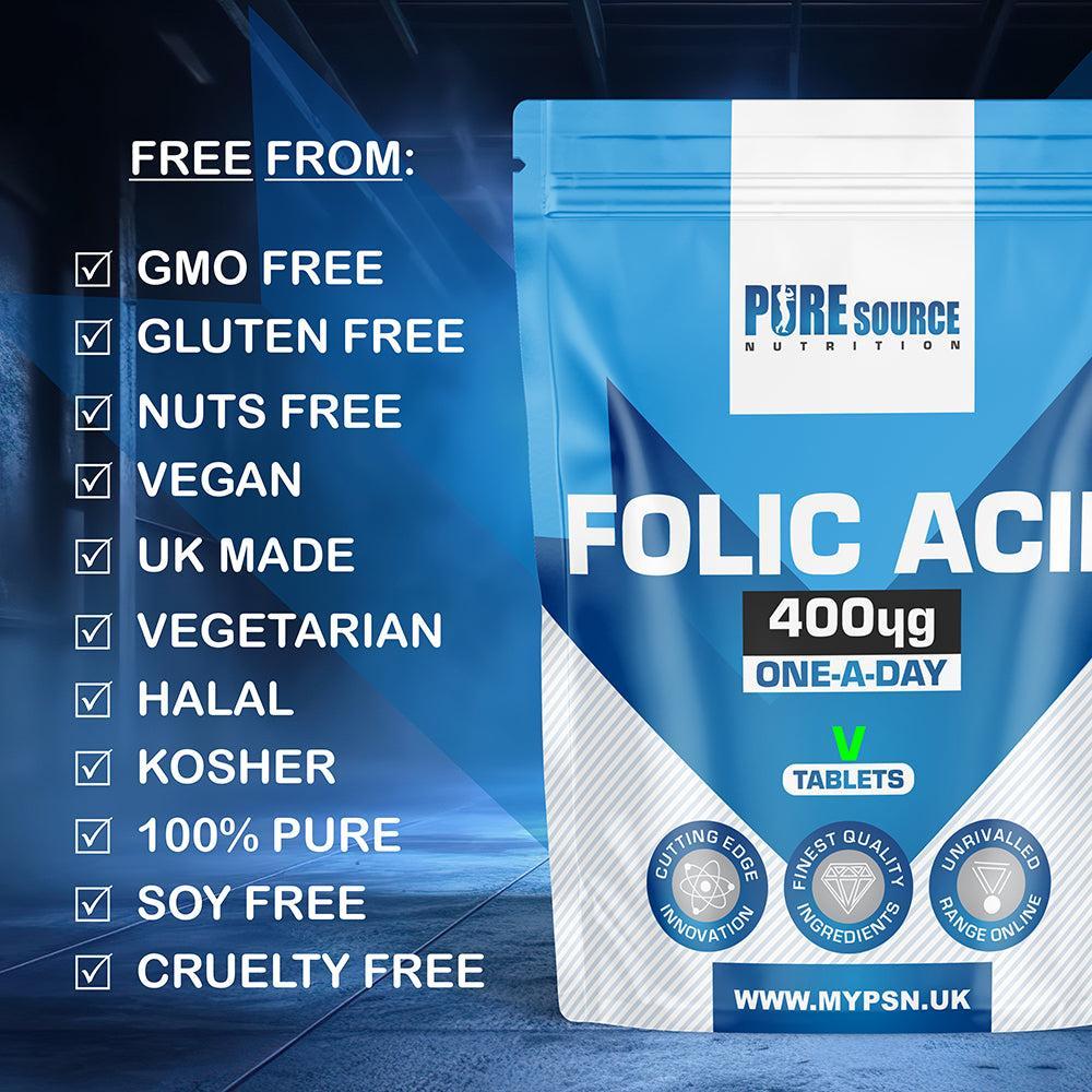 Buy Pure Source Nutrition Folic Acid Tablets | London Supplements