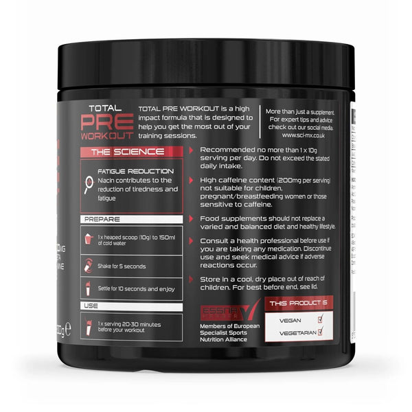 Buy Sci-Mx Nutrition Total Pre-Workout 200g | London Supplements