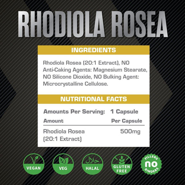 Buy XCelerate Nutrition Rhodiola Rosea Capsules | London Supplements
