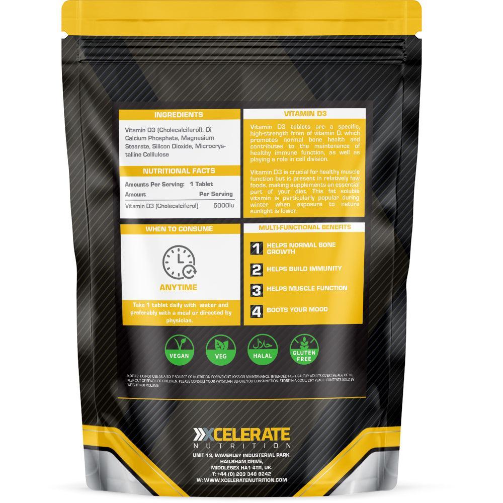 Buy XCelerate Nutrition Vitamin D3 Tablets | London Supplements